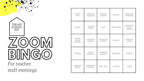 Zoom Bingo | For Teacher Staff Meetings | Fun Game | Meeting Activity ...