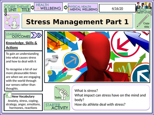 What is Stress - PSHE Lesson | Teaching Resources
