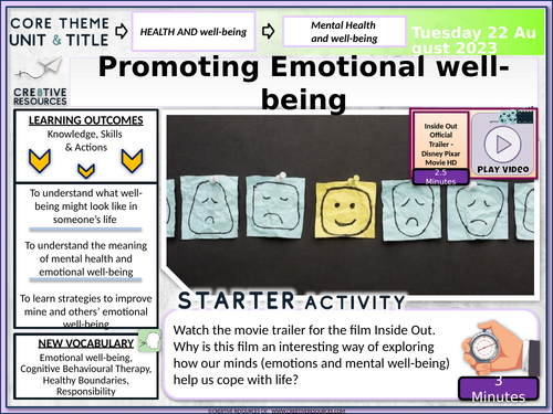 Emotional Health & Wellbeing | Teaching Resources