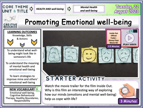 Emotional Health & Wellbeing | Teaching Resources