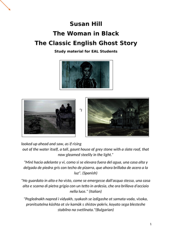 The Woman in Black by Susan Hill - study material for EAL students ...