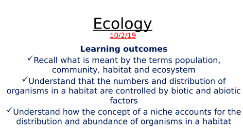 Introduction to Ecology | Teaching Resources