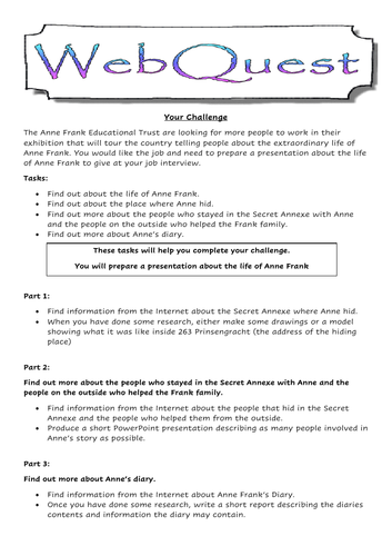 Linking Anne Frank to the Holocaust KS2 Year 5 | Teaching Resources