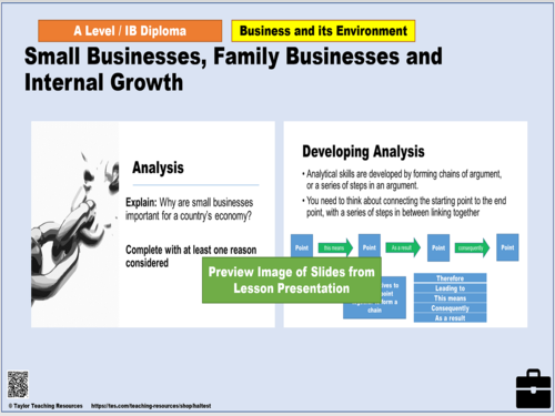 Significance of Small Business / Internal Growth / Analysis Skills ...