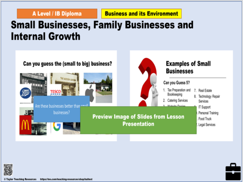 Significance of Small Business / Internal Growth / Analysis Skills ...