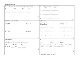 Year 2 Working towards/at Maths Mats | Teaching Resources