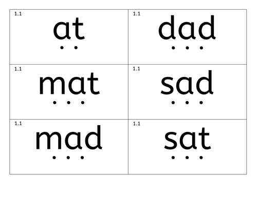 RWI word time word cards 1.1 | Teaching Resources