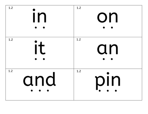 RWI word time word cards 1.2 | Teaching Resources