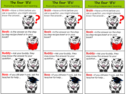 Promoting independent learning with the four B's | Teaching Resources