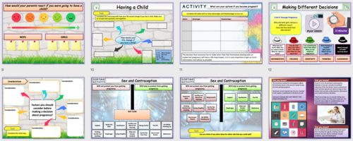 Teenage Pregnancy + Choices PSHE | Teaching Resources