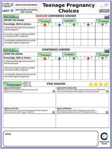 Teenage Pregnancy + Choices PSHE | Teaching Resources