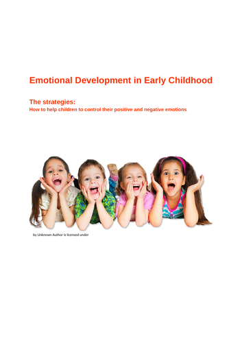 Emotional Development in Early childhood | Teaching Resources