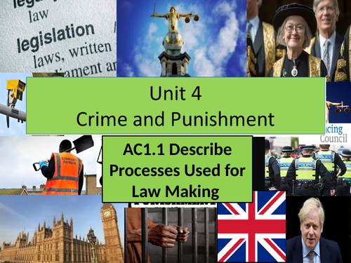 Criminology (NEW SPEC)Unit 4 EXAM UNIT-Crime & Punishment- AC1.1 Law ...