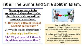 Sunni and Shia | Teaching Resources