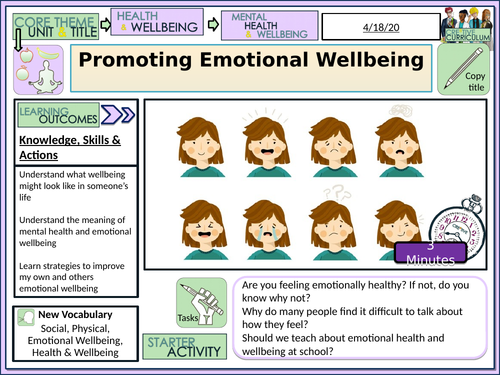 Emotional Wellbeing - PSHE | Teaching Resources