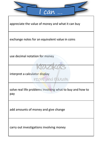 Money - AQA Entry Level 3 Maths | Teaching Resources