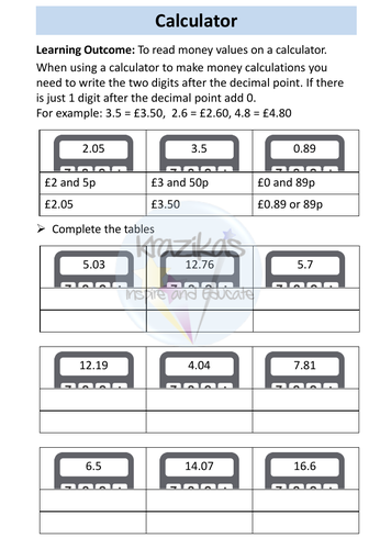 Money AQA Entry Level 3 Maths | Teaching Resources