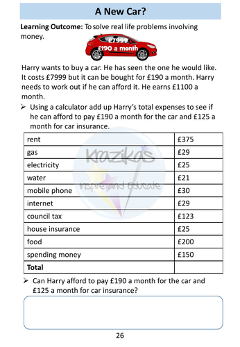 Money - AQA Entry Level 3 Maths | Teaching Resources