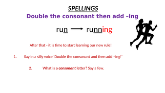 Double the consonant add -ing Presentation and Worksheet | Teaching ...