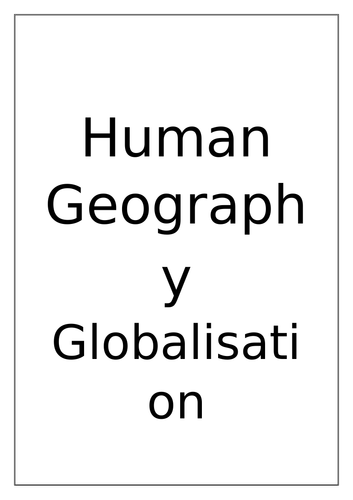 Geography Globalisation Worksheets | Teaching Resources