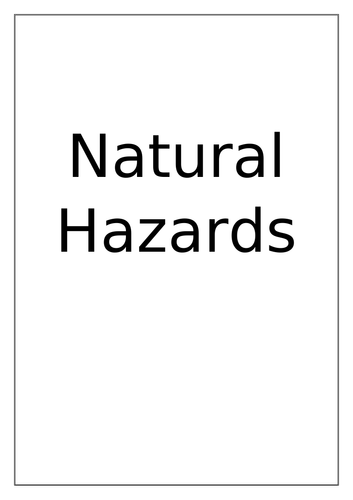 Geography Natural Hazards Worksheets | Teaching Resources