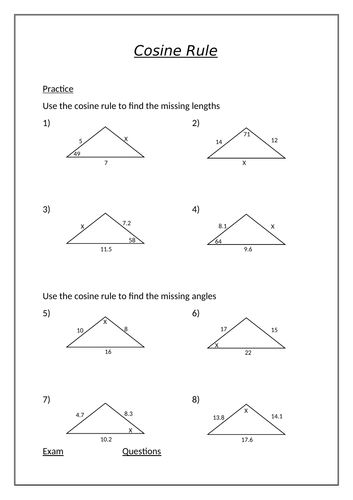 10 GCSE Higher Geometry Worksheets | Teaching Resources