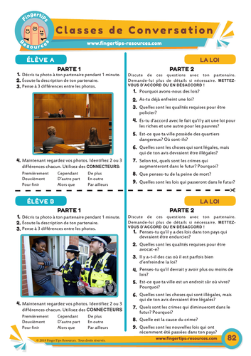 La loi - French Conversation Activity | Teaching Resources