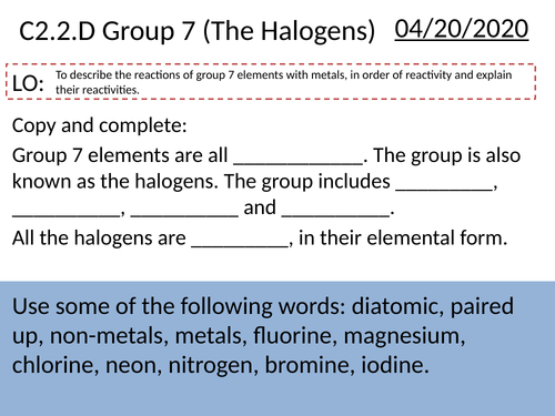 OCR 21st Century B Chemistry Topic C2 | Teaching Resources