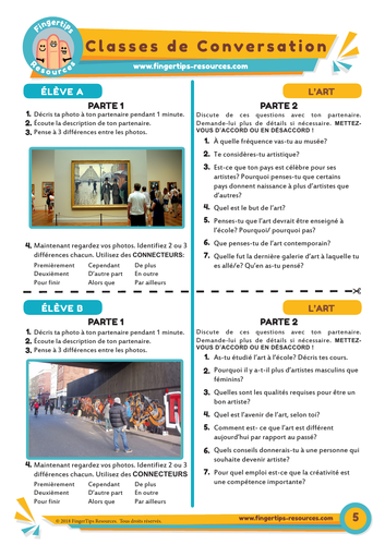 50 x French Conversation Bundle (Pack 1) | Teaching Resources