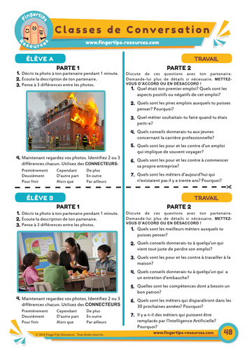 50 x French Conversation Bundle (Pack 2) | Teaching Resources