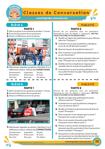 50 x French Conversation Bundle (Pack 2) | Teaching Resources