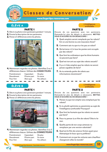 50 x French Conversation Bundle (Pack 2) | Teaching Resources