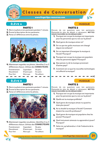 50 x French Conversation Bundle (Pack 2) | Teaching Resources