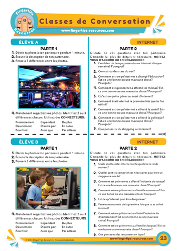 50 x French Conversation Bundle (Pack 2) | Teaching Resources