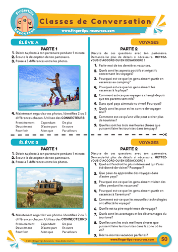 50 x French Conversation Bundle (Pack 2) | Teaching Resources