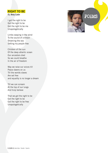 Poetry and Human Rights: Words That Burn - Session 10 | Teaching Resources