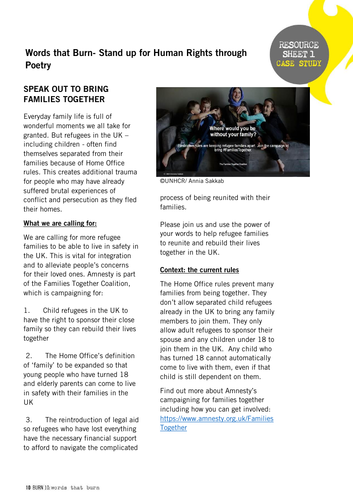 Poetry and Human Rights: Words That Burn - Session 10 | Teaching Resources