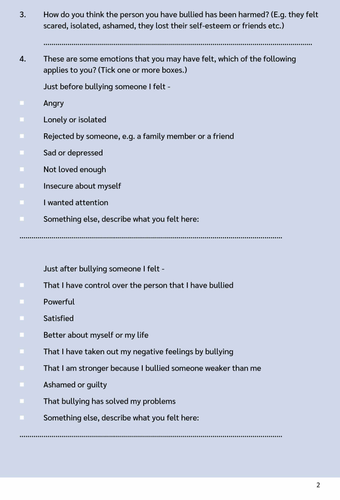 Bullying Worksheets | Teaching Resources