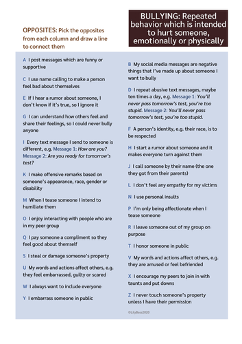 Bullying Worksheets (US) | Teaching Resources