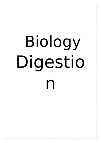 Biology Digestion Worksheets | Teaching Resources