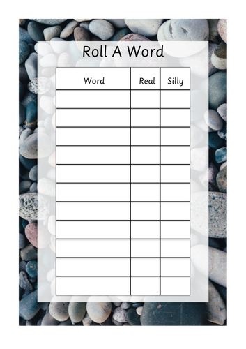 Roll a Word | Teaching Resources