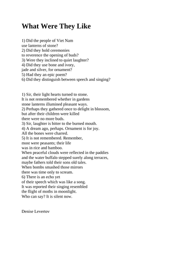 Unseen Poetry KS4 - What were they like? | Teaching Resources