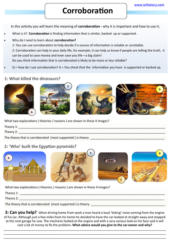 History skills - what is corroboration? | Teaching Resources