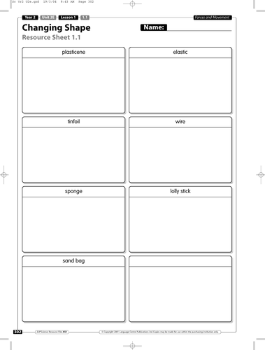Year 1/2 Science- Forces- Push Me, Pull Me- Lesson Plan and Resources ...