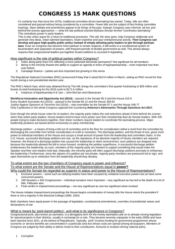 Congress notes A* Edexcel US Politics | Teaching Resources