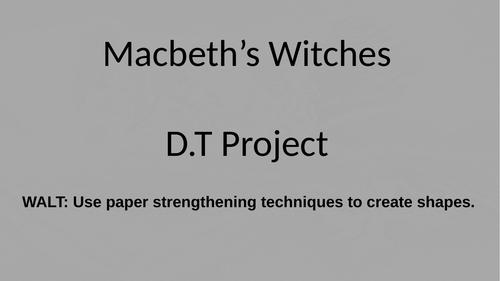 Macbeth's Witches 3D Heads - A D.T Project | Teaching Resources