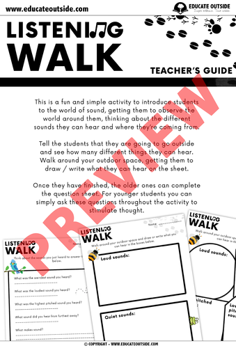 Listening Walk: Outdoor Sound Activity | Teaching Resources
