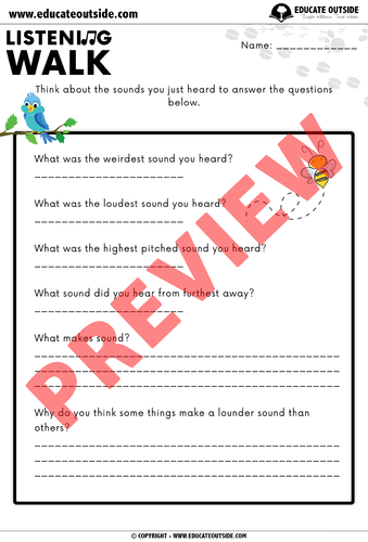 Listening Walk: Outdoor Sound Activity | Teaching Resources