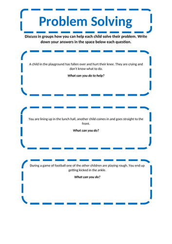 Problem Solving Scenarios | Teaching Resources