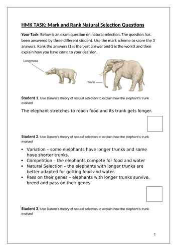 Two lessons on Evolution and Natural Selection | Teaching Resources
